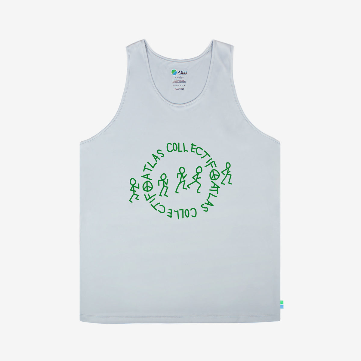 Atlas Collectif Stride & Quest Singlet Light Grey
